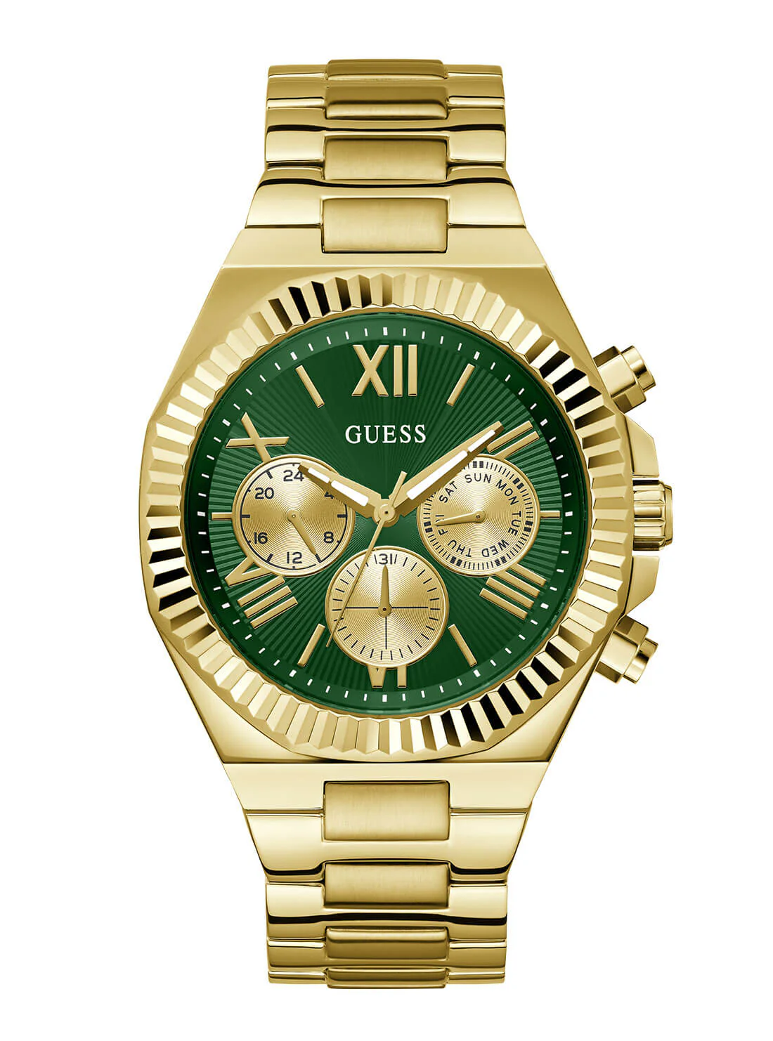 Guess GW0703G2 Gold Equity Green Link Watch – Broadway Jewellers NZ