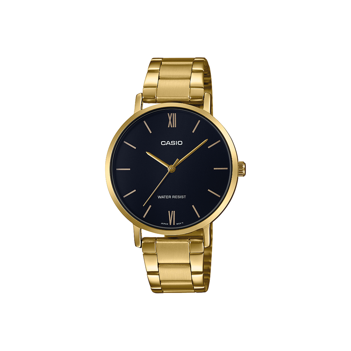 CASIO ANALOGUE GOLD TONE BLACK DIAL WATCH LTPVT01G-1B – Broadway ...